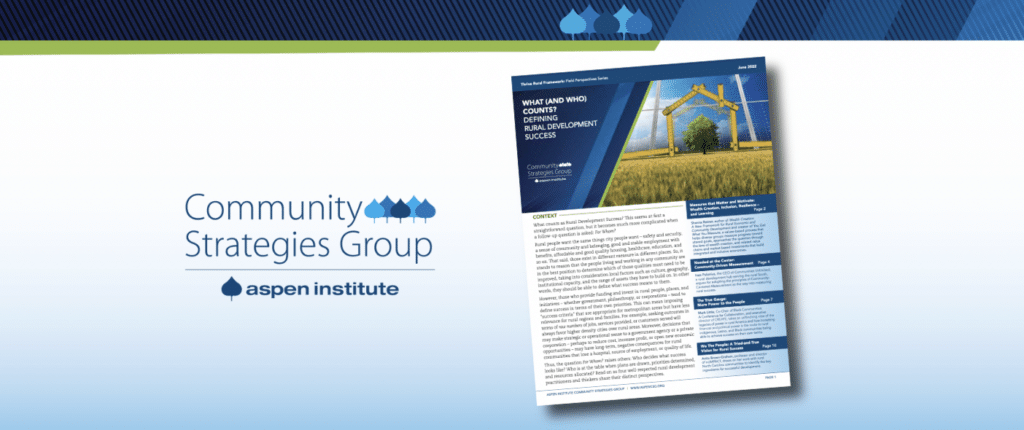 Defining Rural Development Success - Aspen CSG