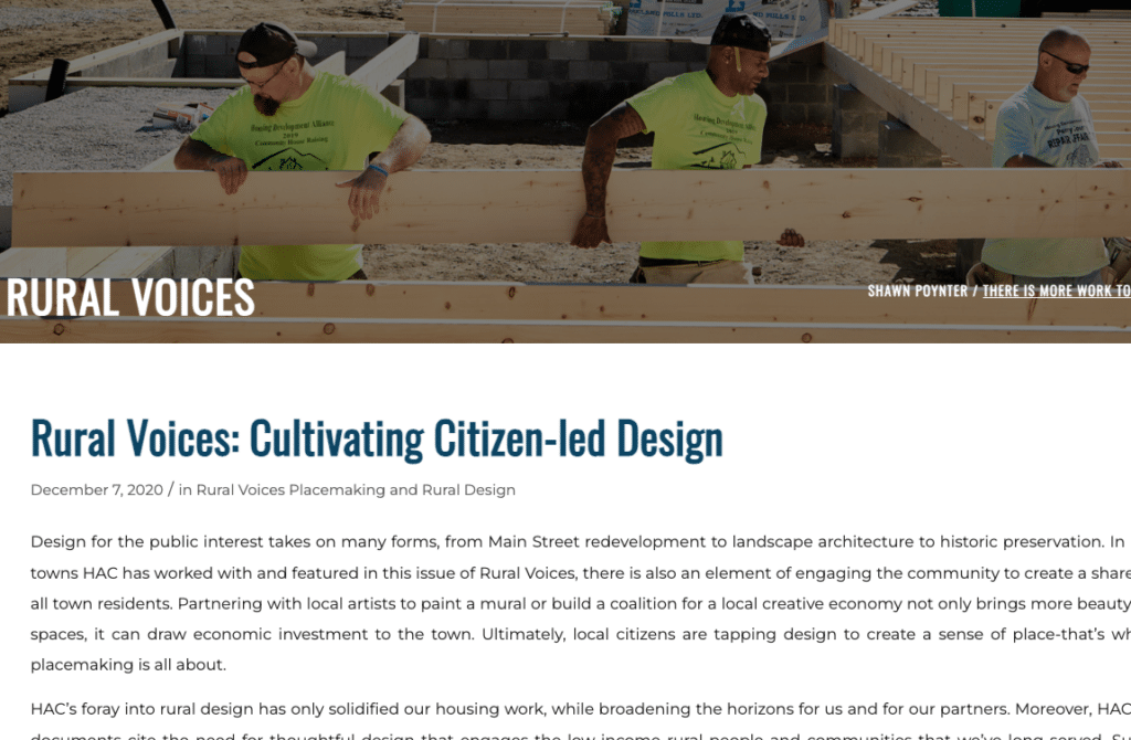 Rural Voice in Design and Action - Aspen CSG